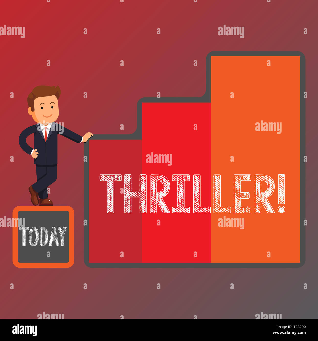 Conceptual hand writing showing Thriller. Concept meaning Chilling ...