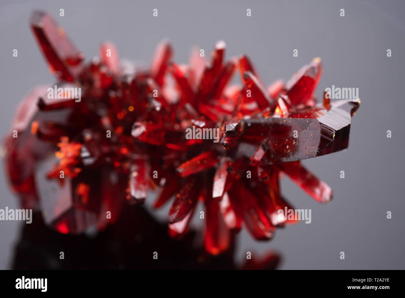Red crystal. Natural mineral Stock Photo - Alamy