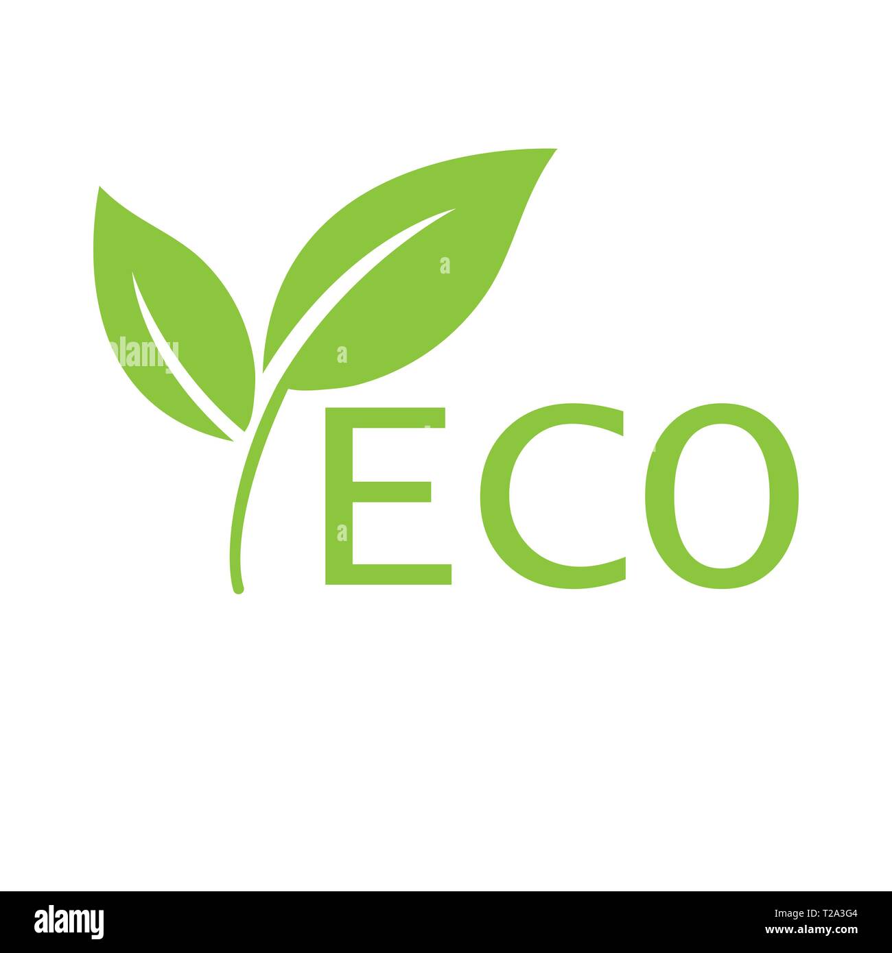 Eco icon. Ecology sign. Vector illustration flat Stock Vector Image ...