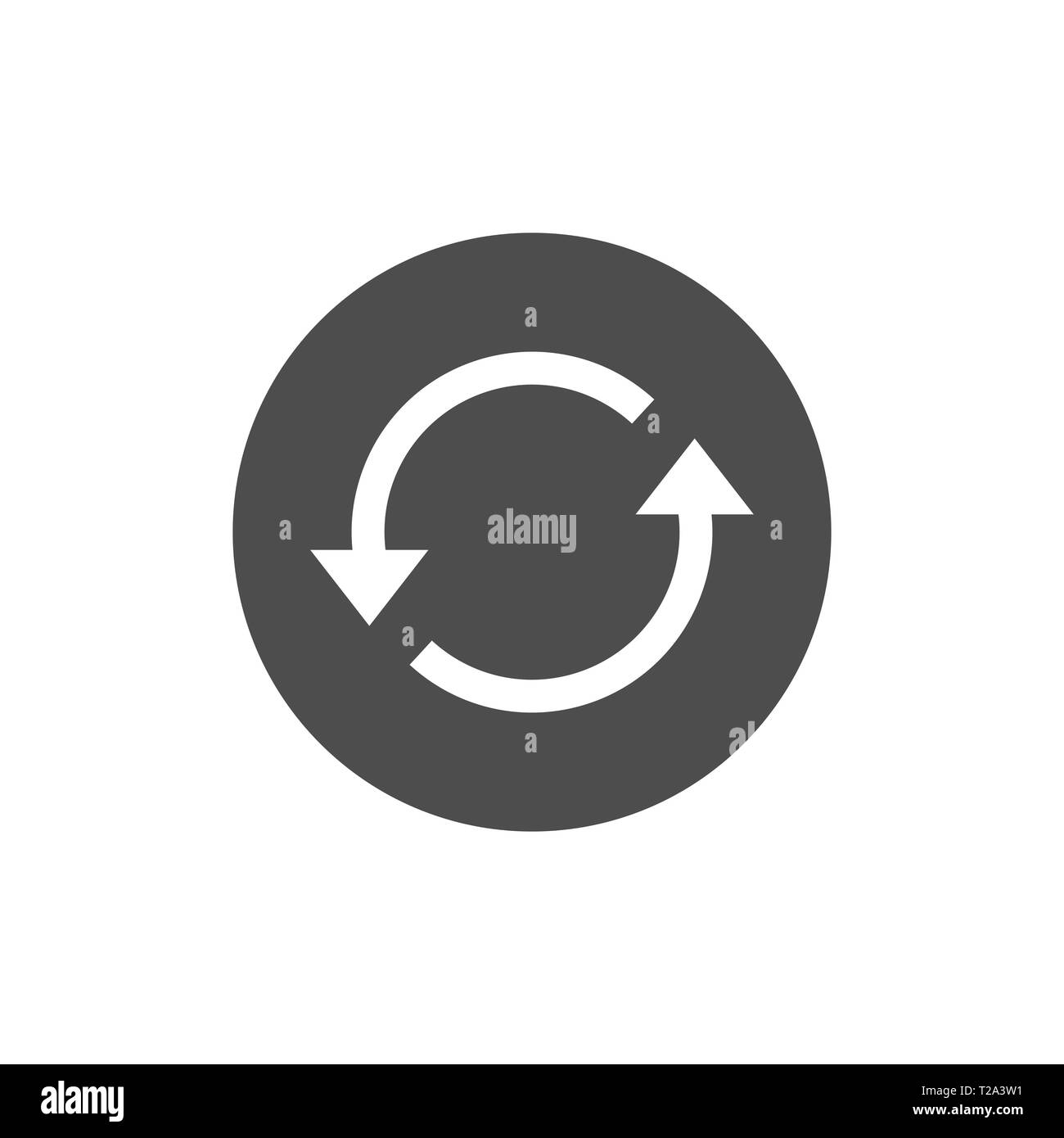 Arrow circular turning rotate Black and White Stock Photos & Images - Alamy