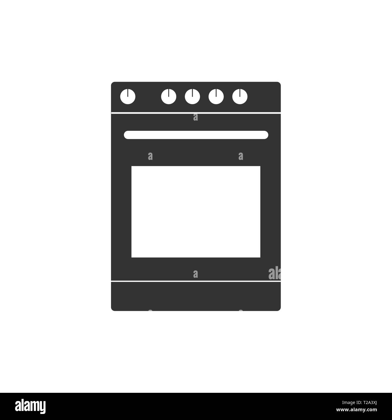 Vector illustration, flat design. Kitchen stove icon Stock Vector Image ...