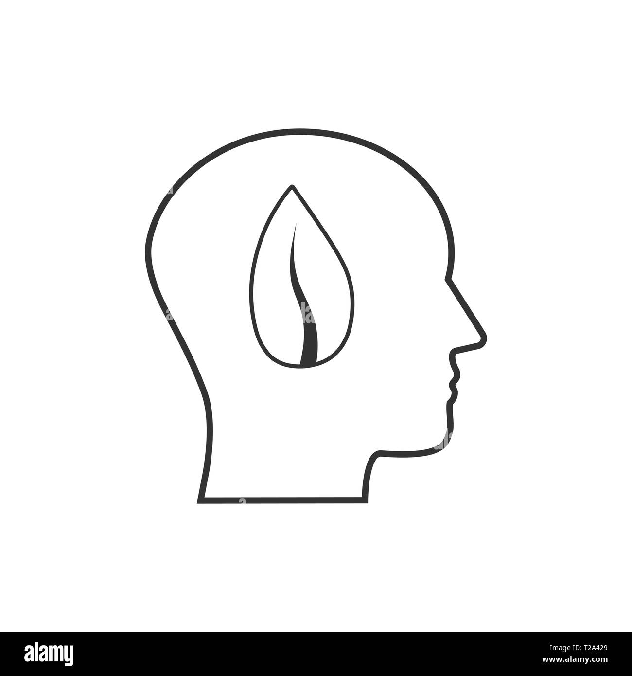 Human thinking illustration design Black and White Stock Photos ...