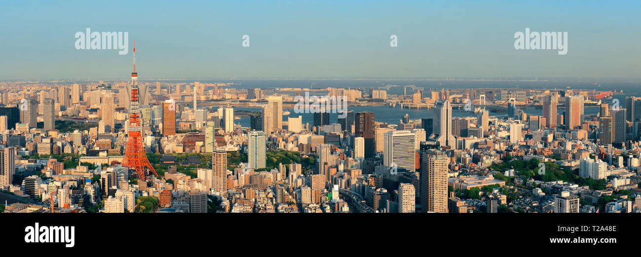 Tokyo urban skyline rooftop sunset view hi-res stock photography and ...
