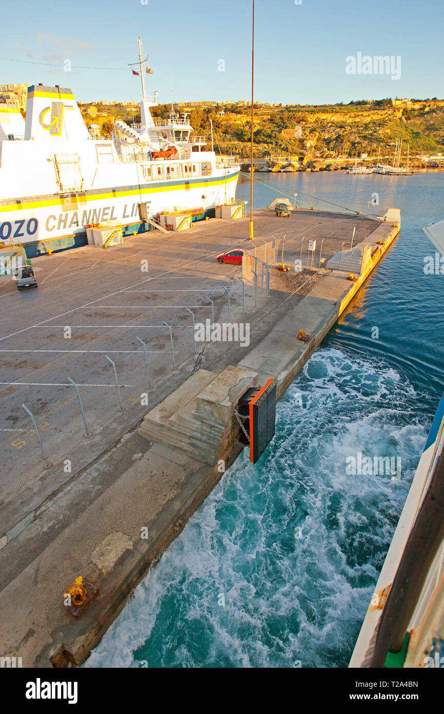 Malta-Gozo Ferry Service on the Gozo Channel, Malta Stock Photo - Alamy