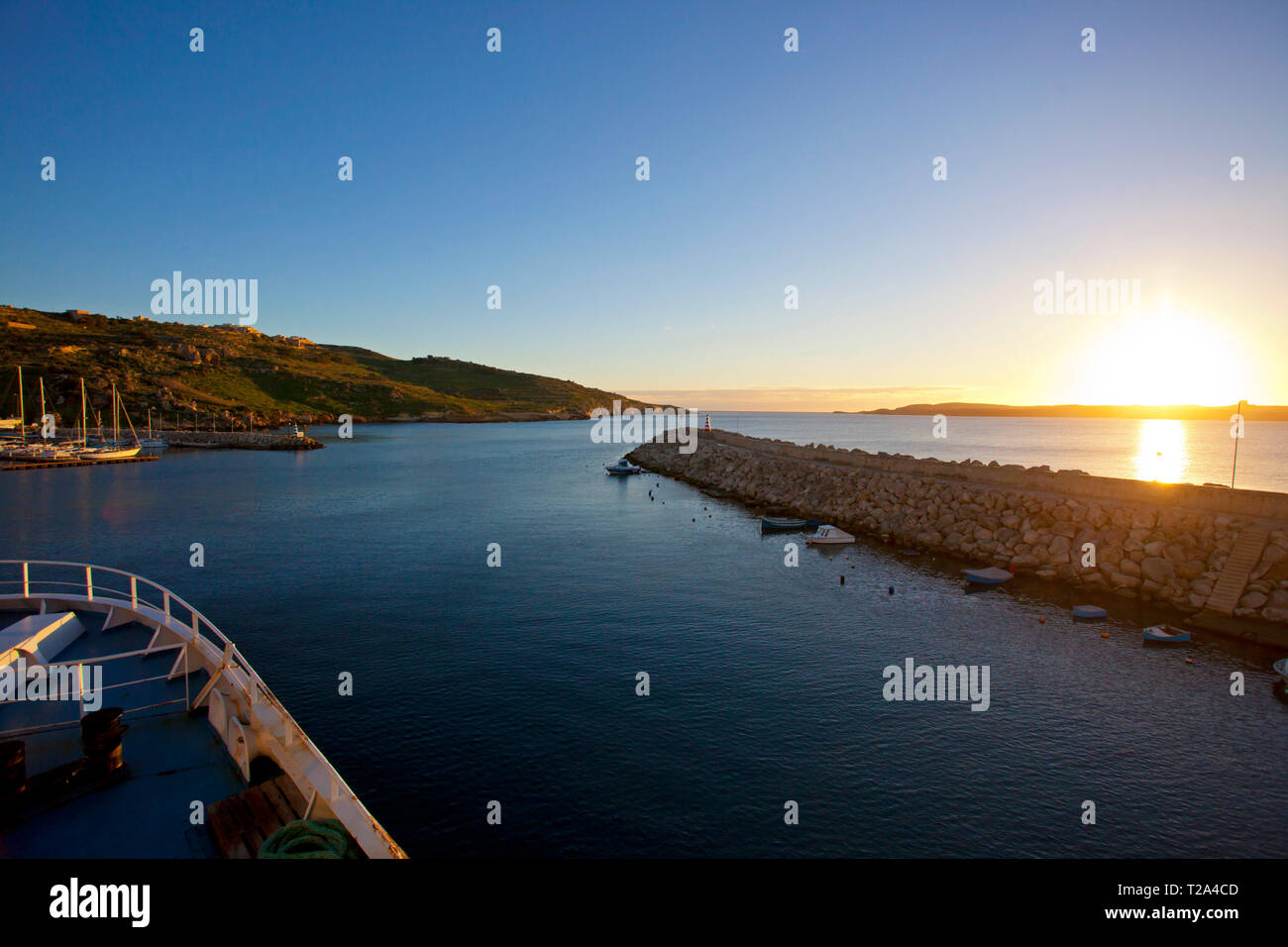 Malta-Gozo Ferry Service on the Gozo Channel, Malta Stock Photo - Alamy