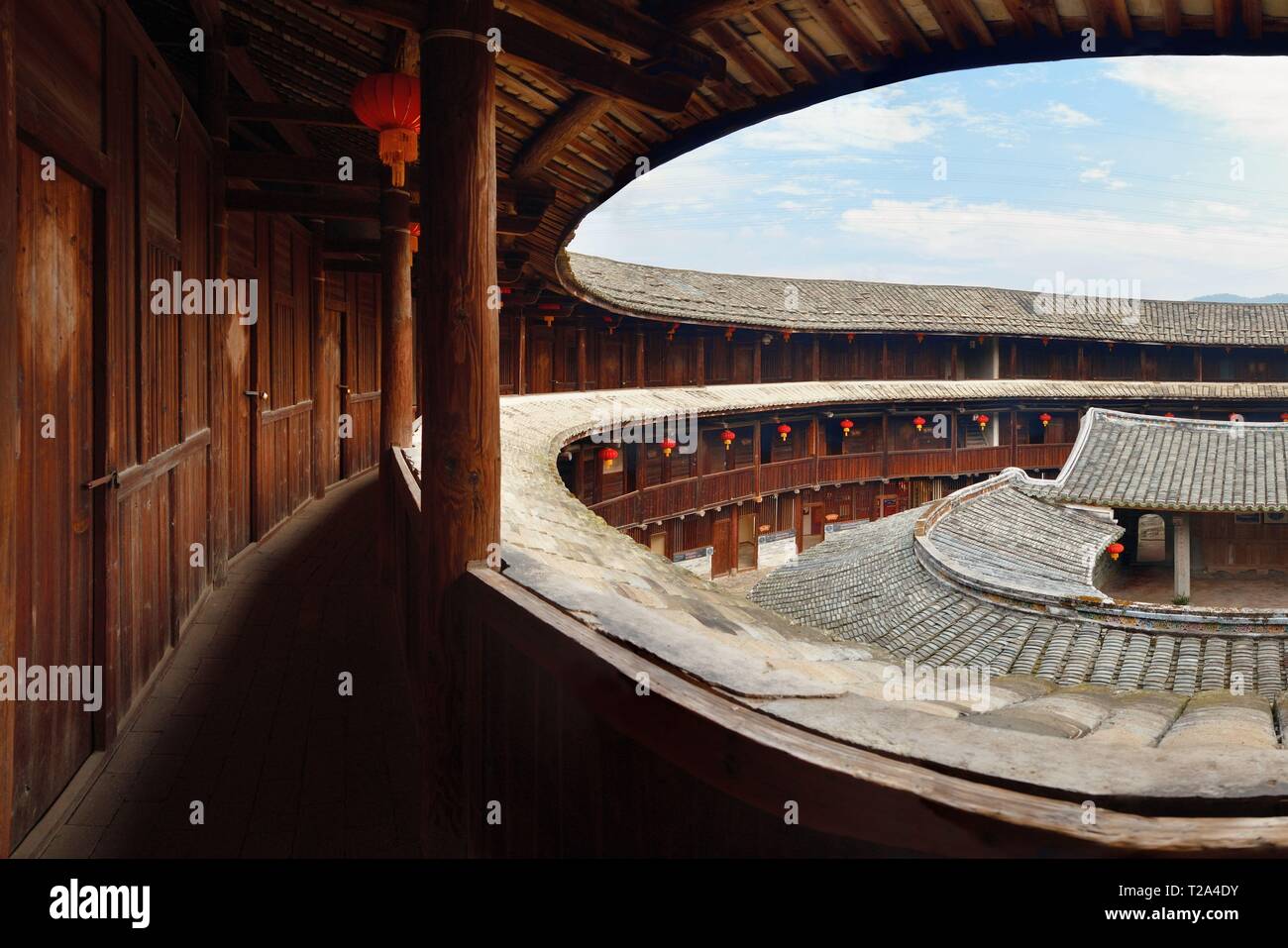 Traditional Tulou building is the unique dwellings of Hakka in Fujian ...