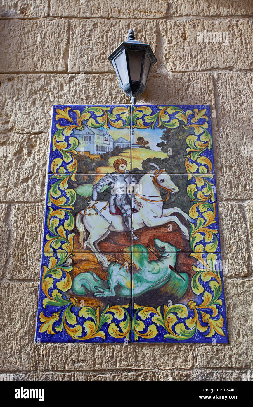 The legend of Saint George and the Dragon Stock Photo - Alamy