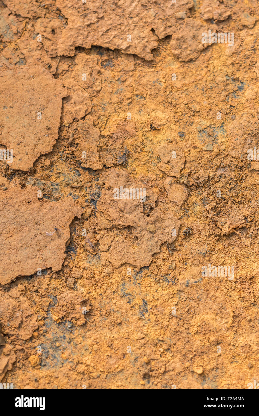 Close-up abstract rusty metal texture. Rusty deposit on the top of an ...