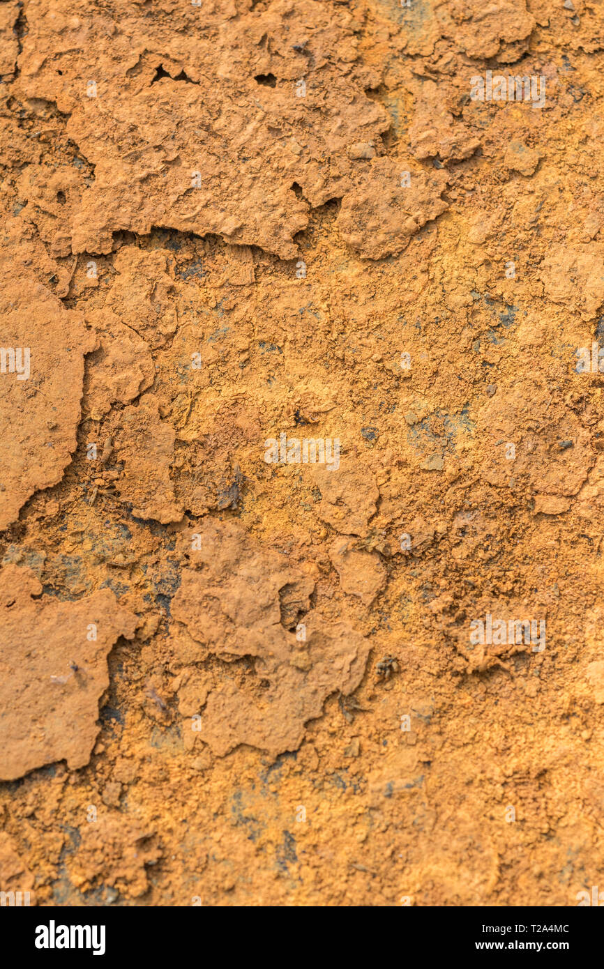 Close-up abstract rusty metal texture. Rusty deposit on the top of an ...