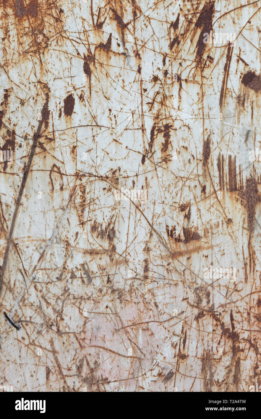 Abstract rusty metal texture, rusting scratches on industrial steel ...