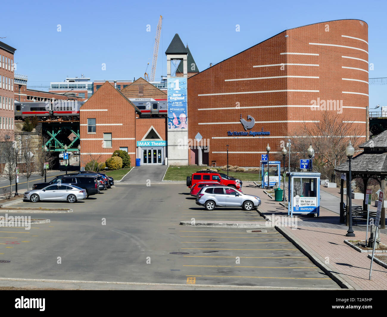 NORWALK, CT, USA - MARCH 26, 2019: Maritime Aquarium is famous landmark ...