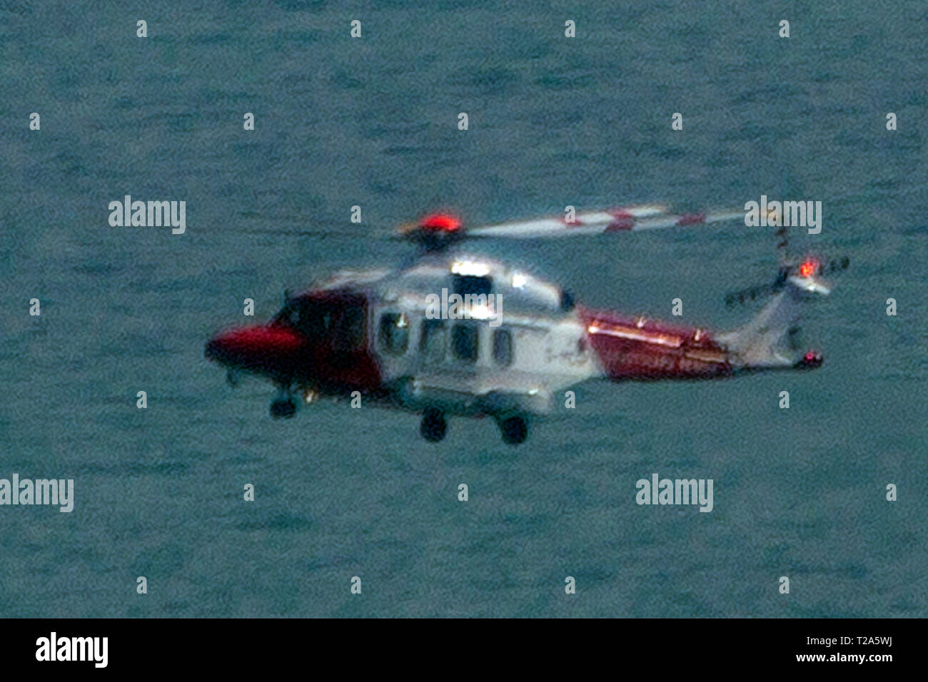 close,up,of,air,sea,rescue,helicopter,through,heat,haze,Leonardo AW189 ...