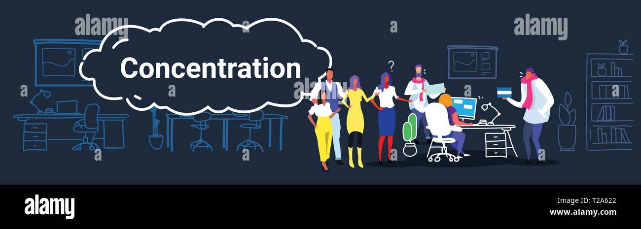 Working together business concentration Stock Vector Images - Alamy