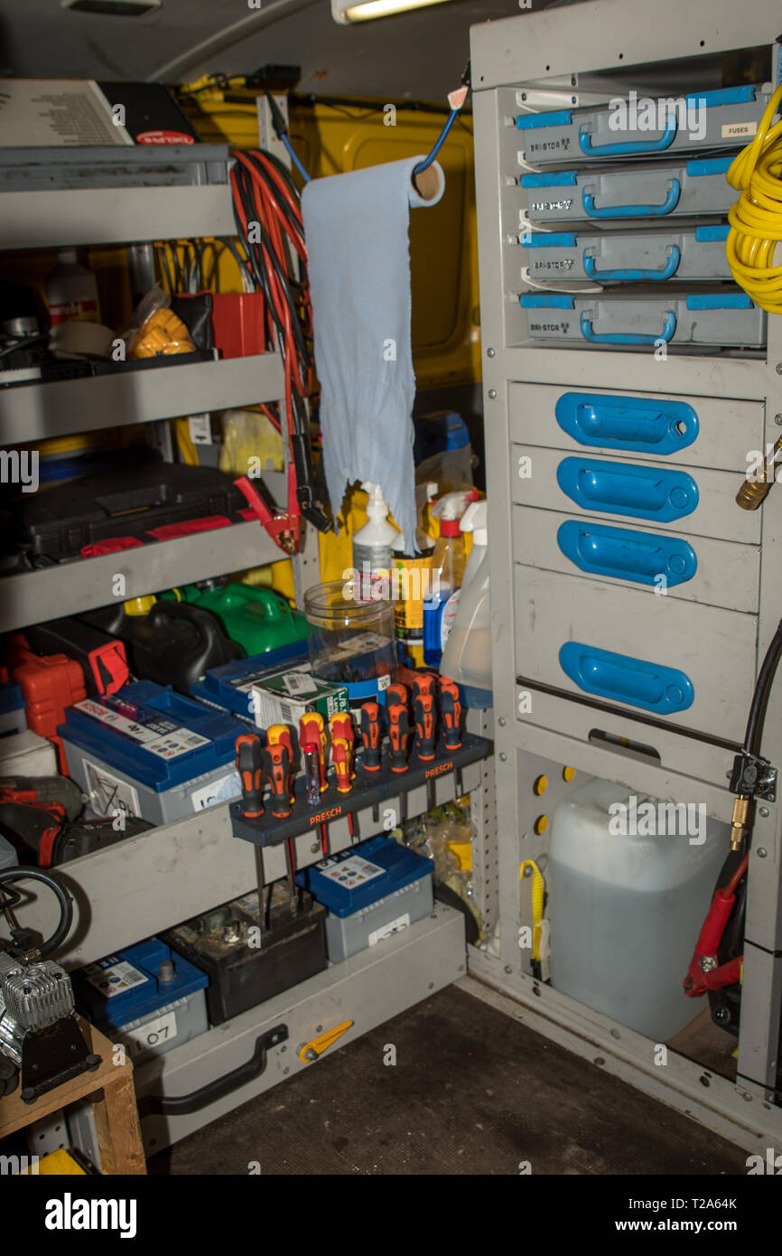 The main carriage of a recovery van used to assist drivers and ...