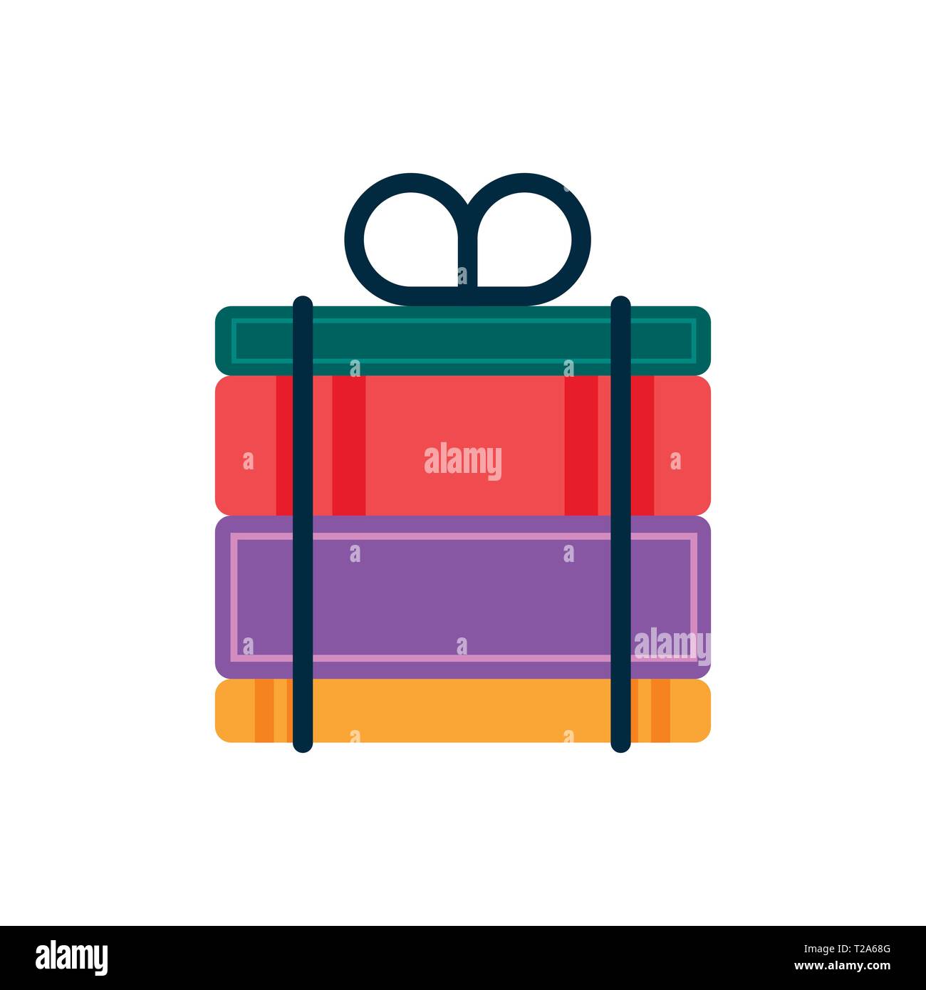 books stack tied up with rope knowledge education concept white ...