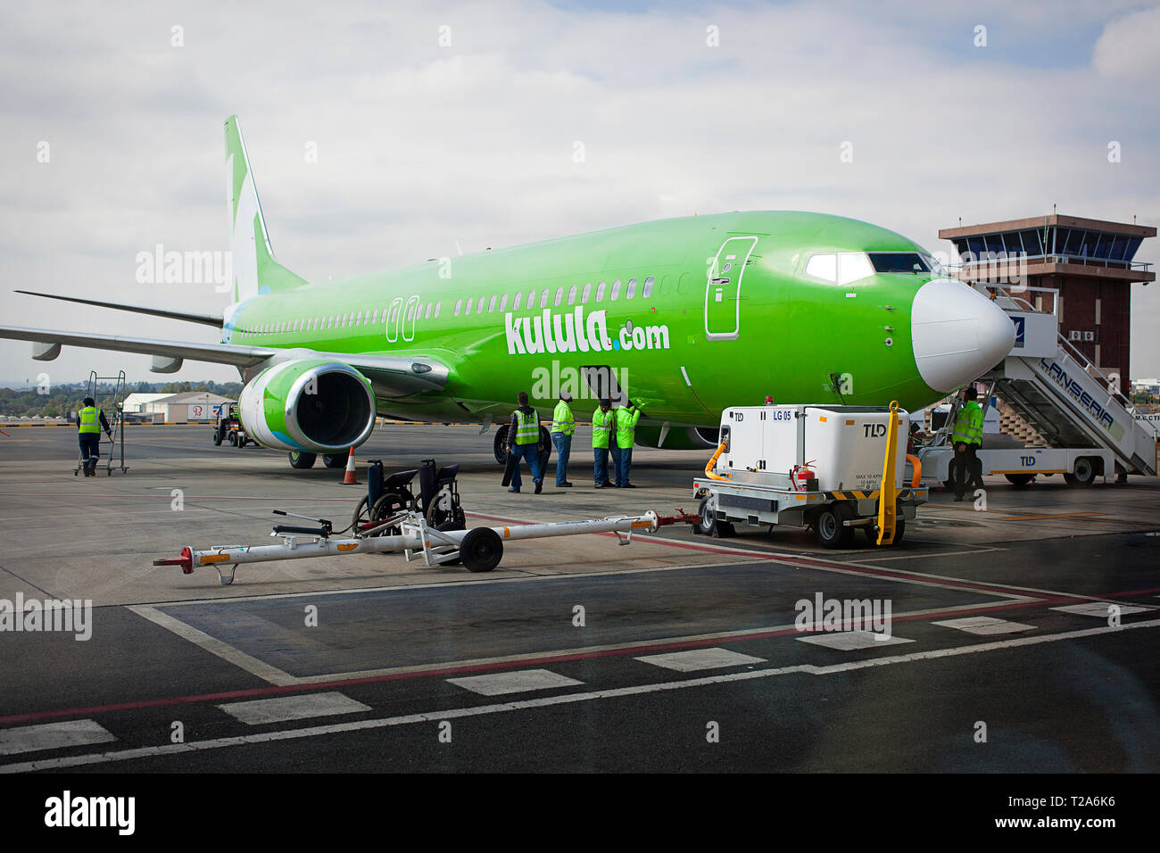 Kulula Airplane on the tarmac, Lanseria Stock Photo - Alamy