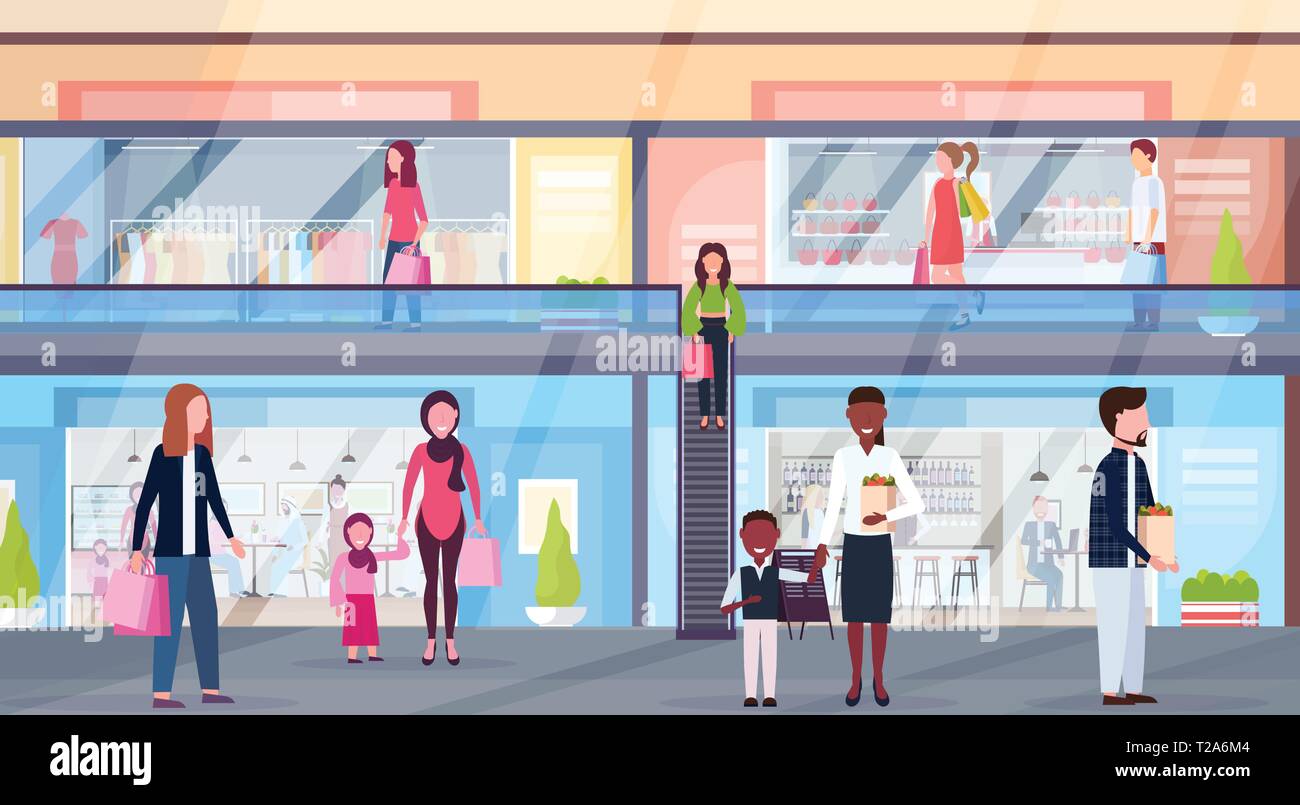 Indoor mall retail Stock Vector Images - Alamy