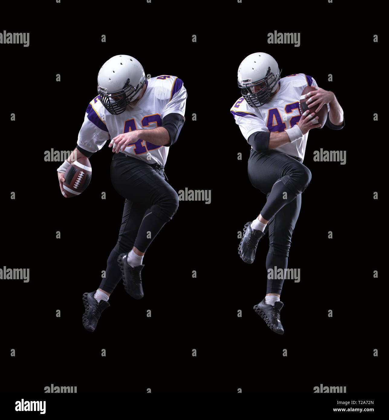 High jump of American Footballer Stock Photo - Alamy