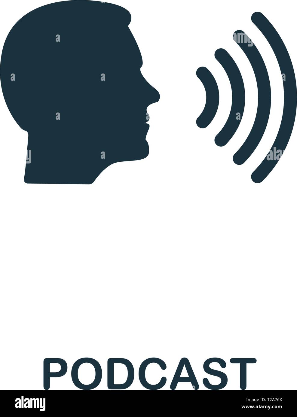 Podcast icon. Creative element design from content icons collection ...