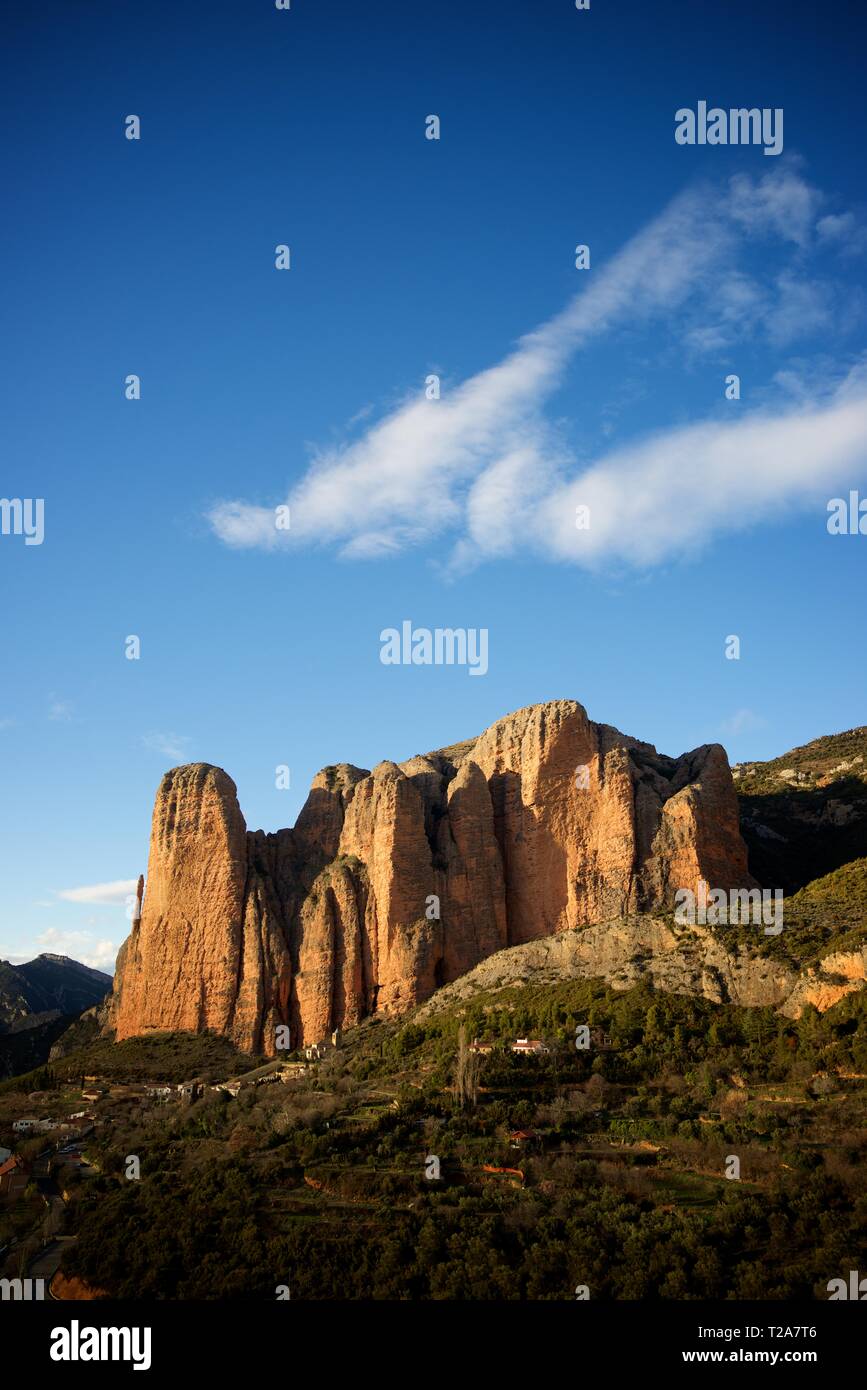Riglos Mountains, known as Mallos de Riglos, Riglos, Huesca Province ...