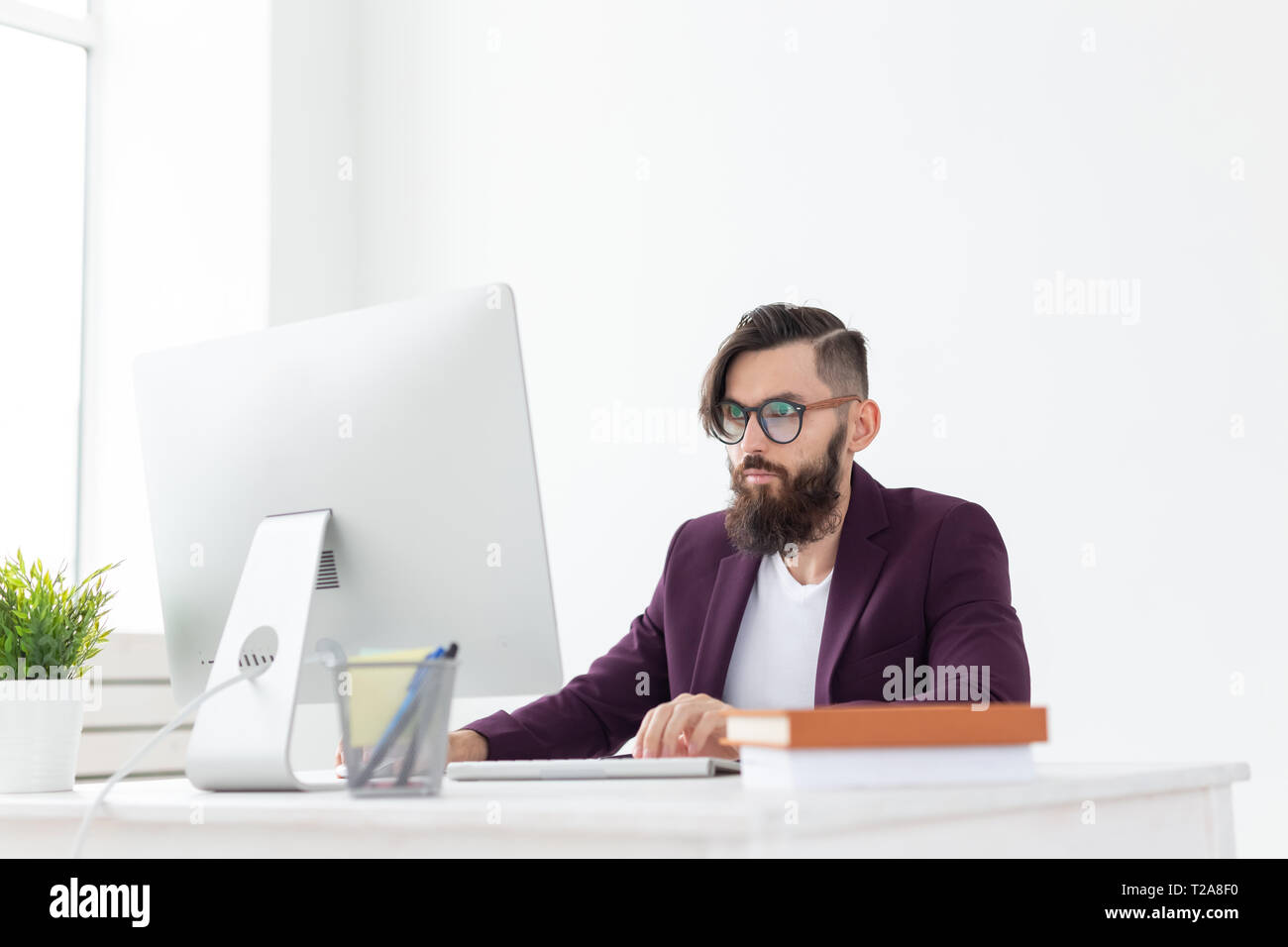 Illustrator, design and style concept - graphic designer sketching new ...