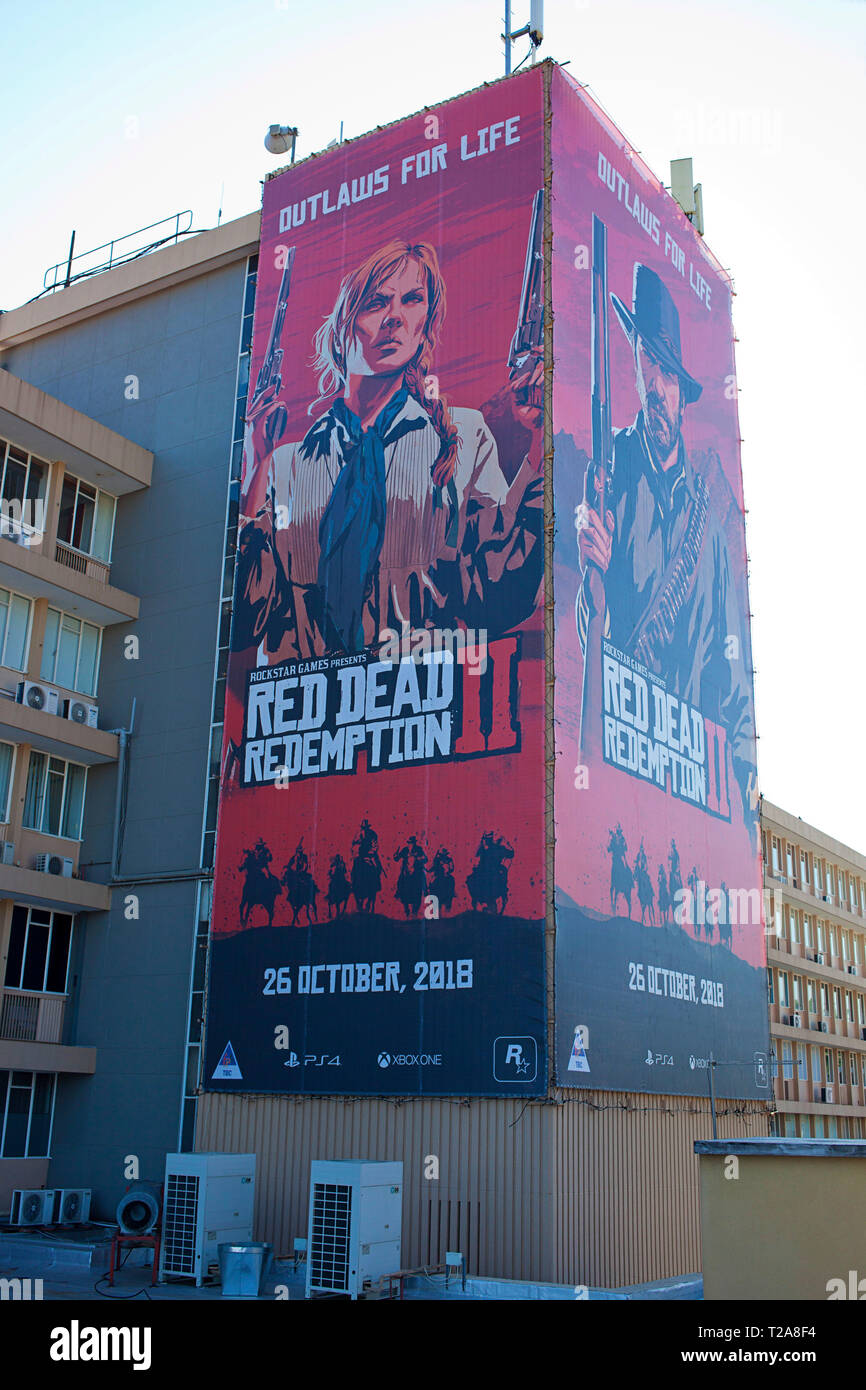 Outdoor advertising billboards for video game Stock Photo - Alamy