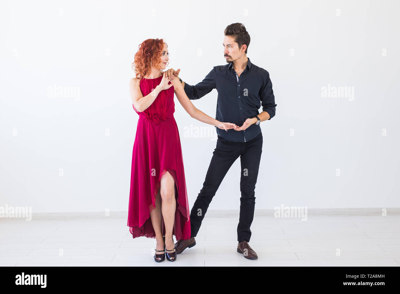 Social dance, bachata, kizomba, salsa, tango concept - Woman dressed in ...