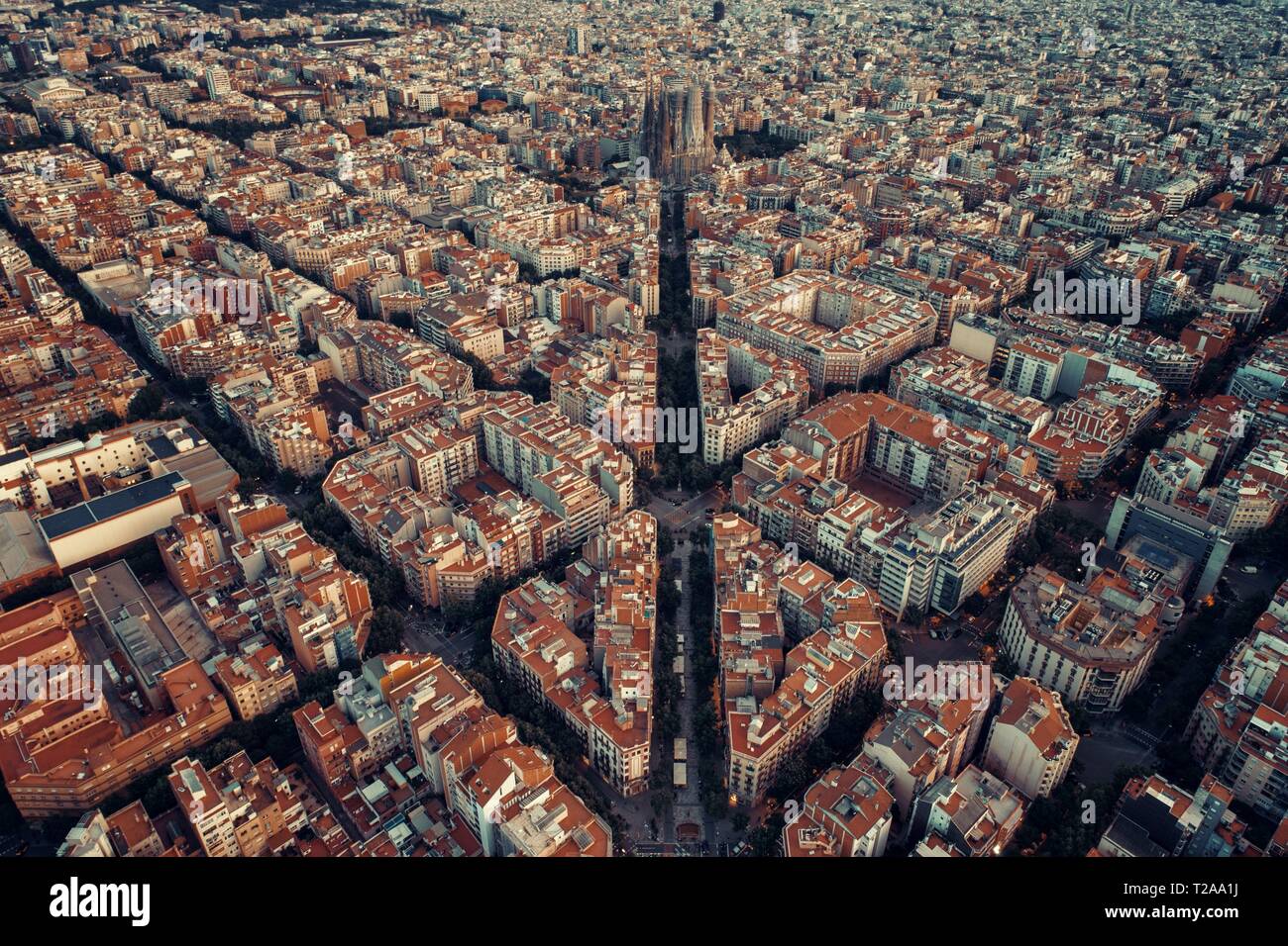 Barcelona block aerial hi-res stock photography and images - Alamy