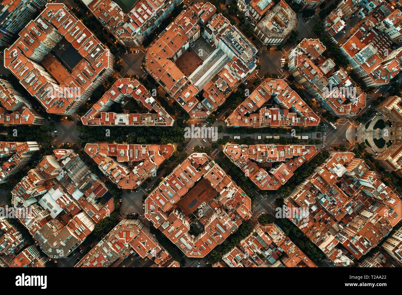 Barcelona block aerial hi-res stock photography and images - Alamy