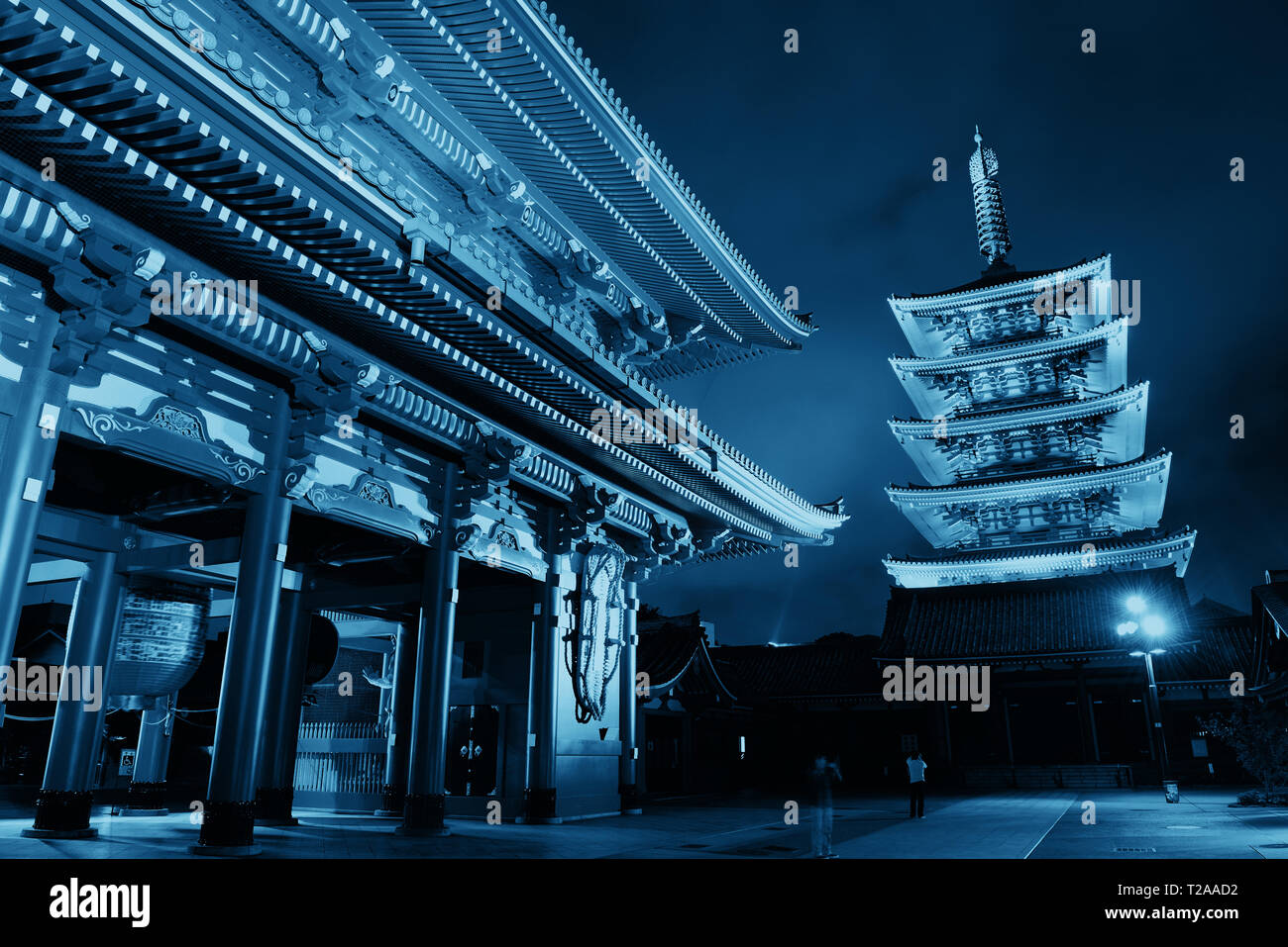 Sensoji Temple in Tokyo Japan at night Stock Photo - Alamy
