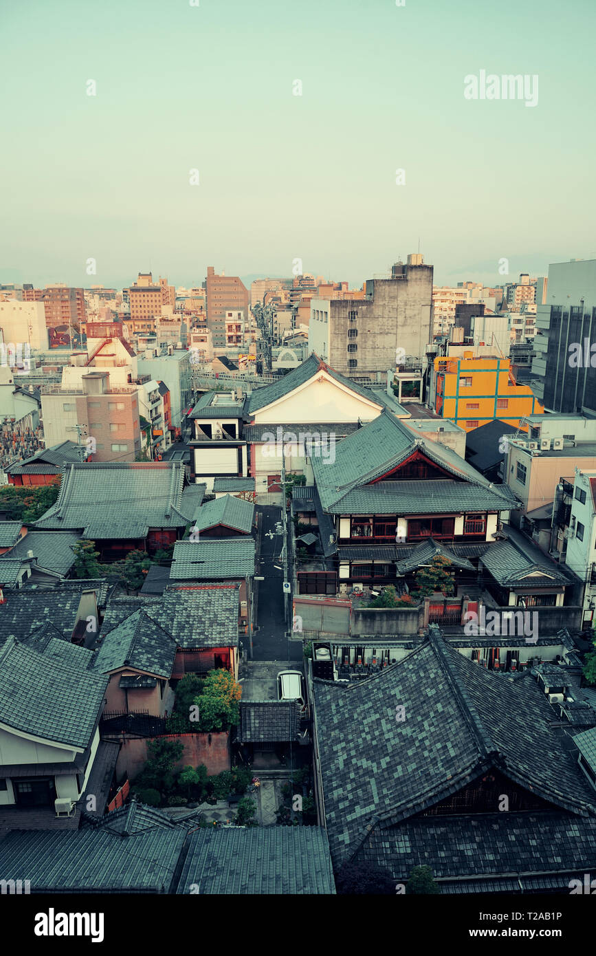 Kyoto city rooftop view from above. Japan Stock Photo - Alamy