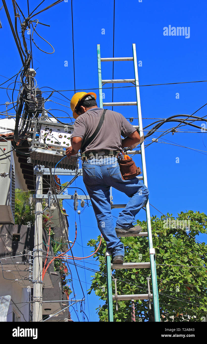 Power Company Worker Stock Photo - Alamy