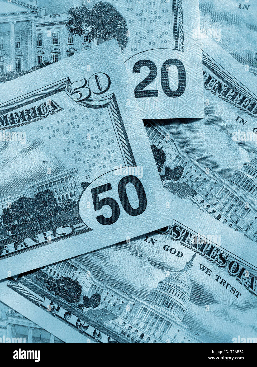 blue abstract money background from new dollars usa Stock Photo - Alamy