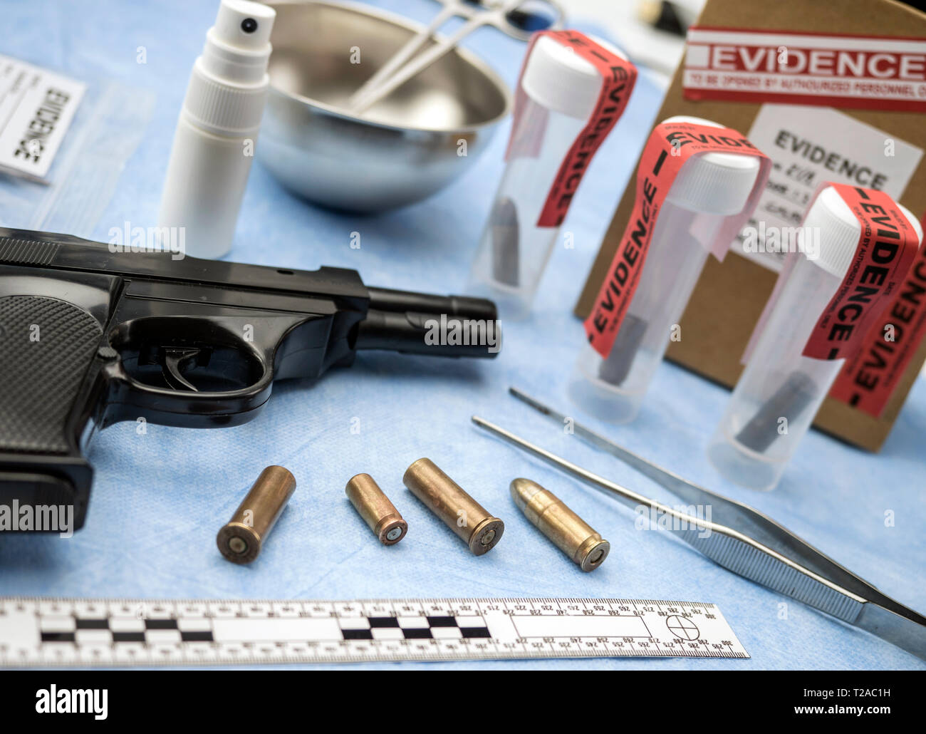 Criminalistic Laboratory, Bullet shell analysis, rule of ballistic ...