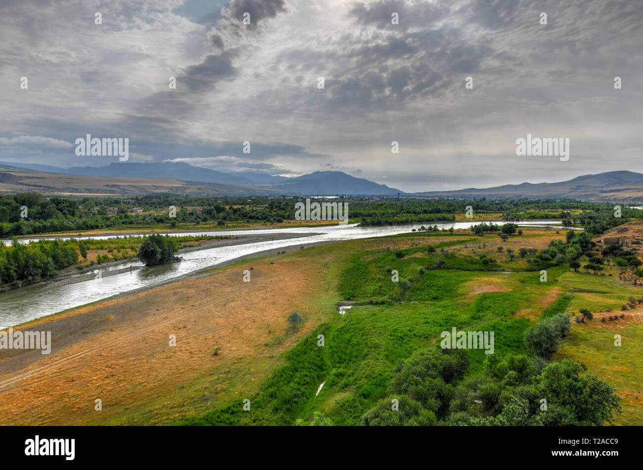 Georgian rock cave city Uplistsikhe, an ancient rock-hewn town in ...