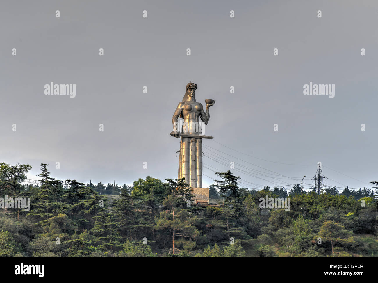 Kartlis Deda (Mother of a Georgian) monument in Tbilisi, Georgia. The ...