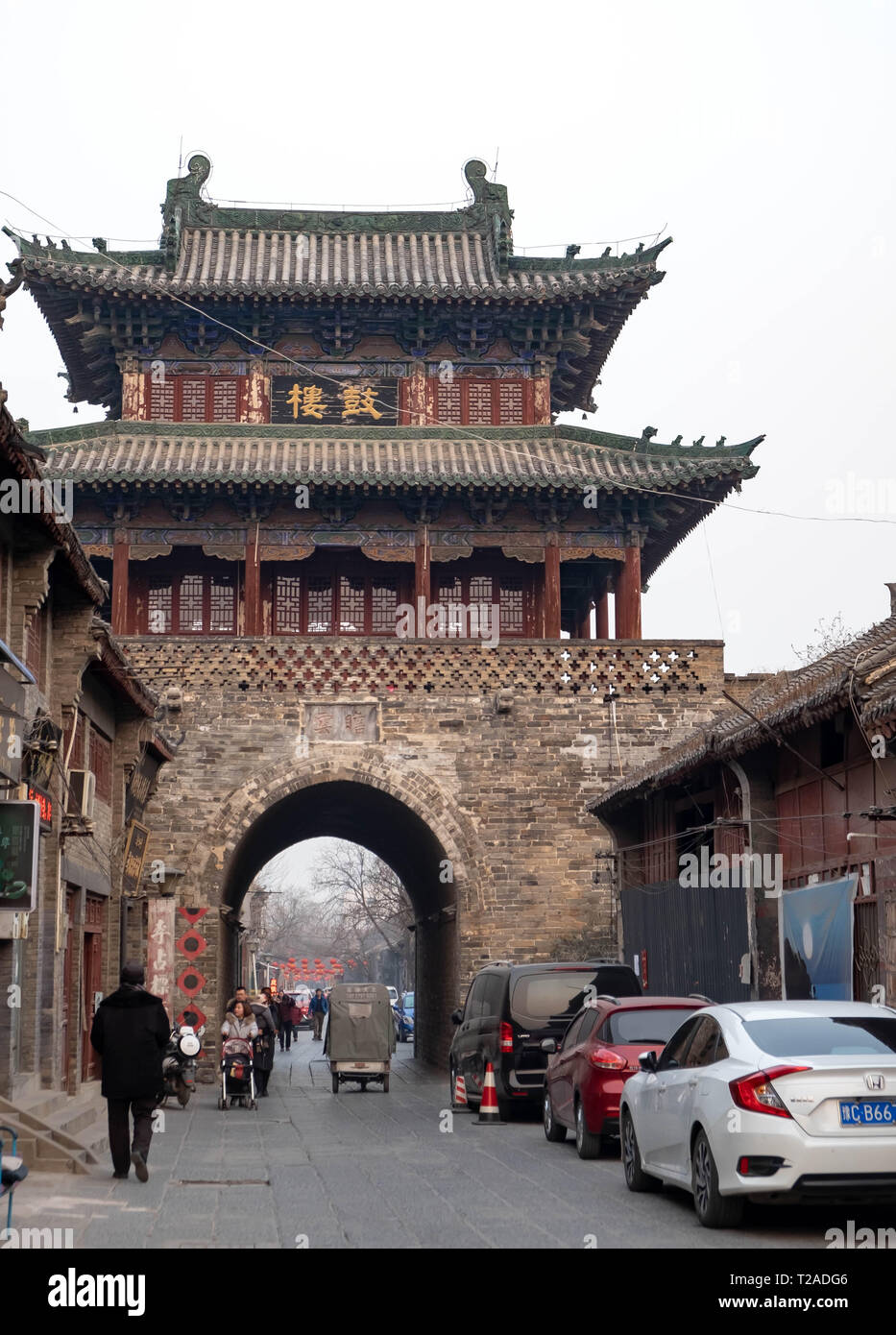 Luoyang, Henan/China - JAN 20, 2016. The old street through the ancient ...