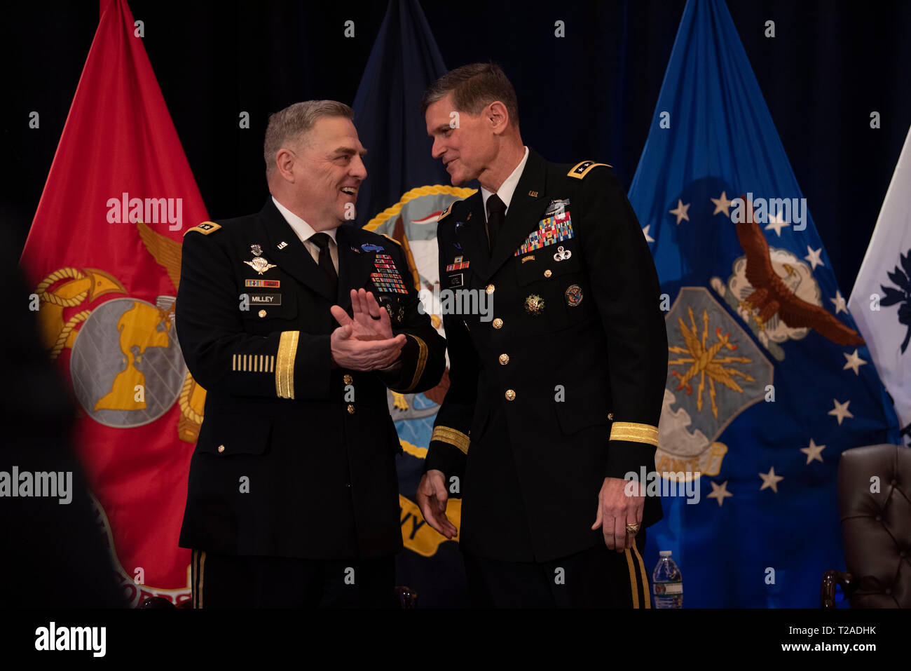 U.S. Army Chief of Staff Gen. Mark A. Milley, left, with outgoing ...