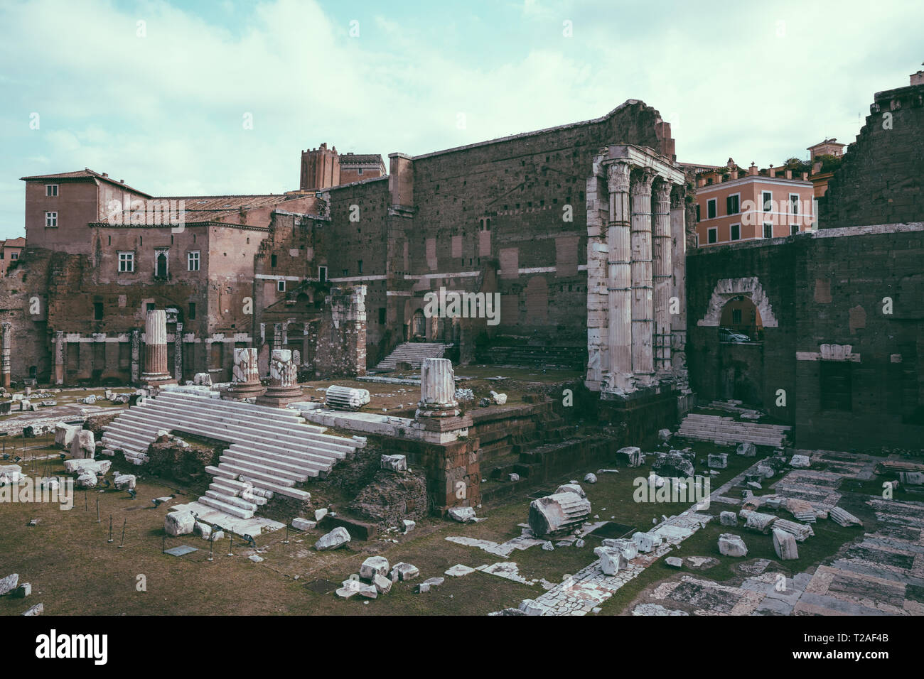 Panoramic view of Temple of Mars Ultor was an ancient sanctuary in ...