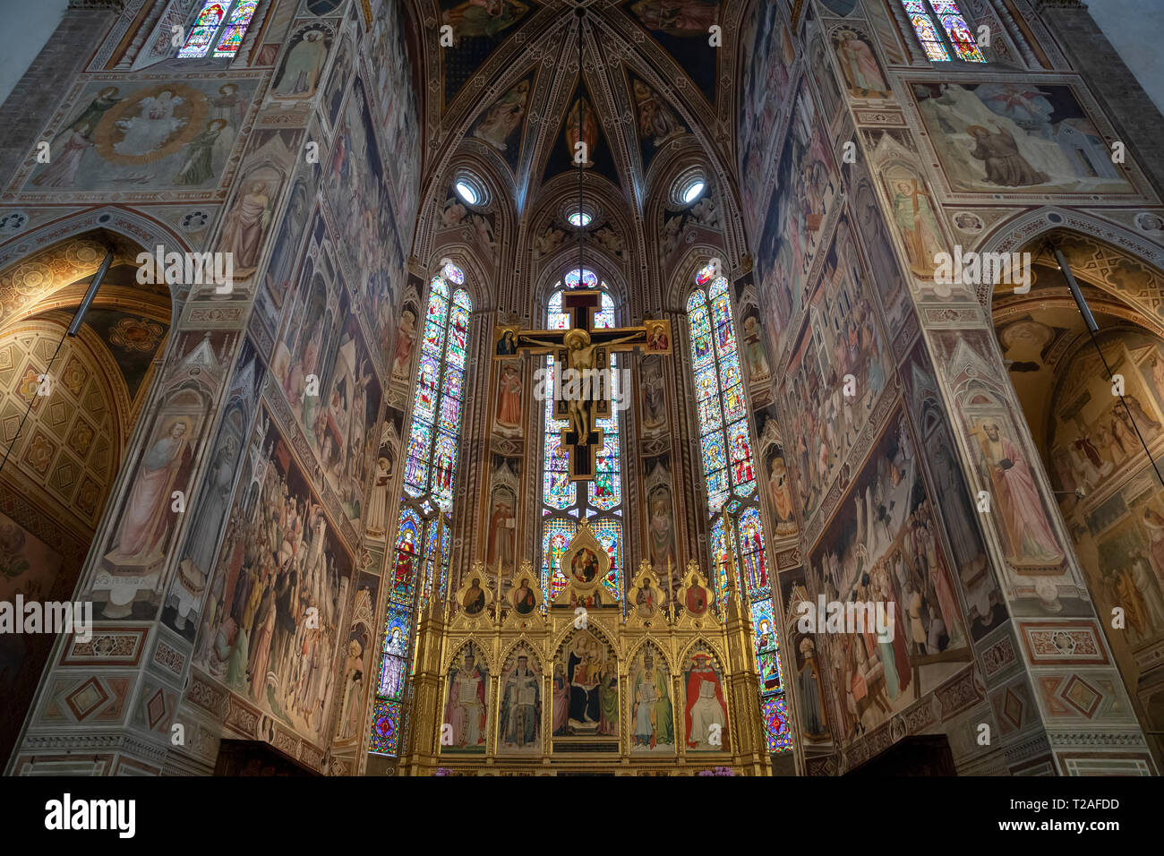 Florence duomo cathedral ceiling painting hi-res stock photography and ...