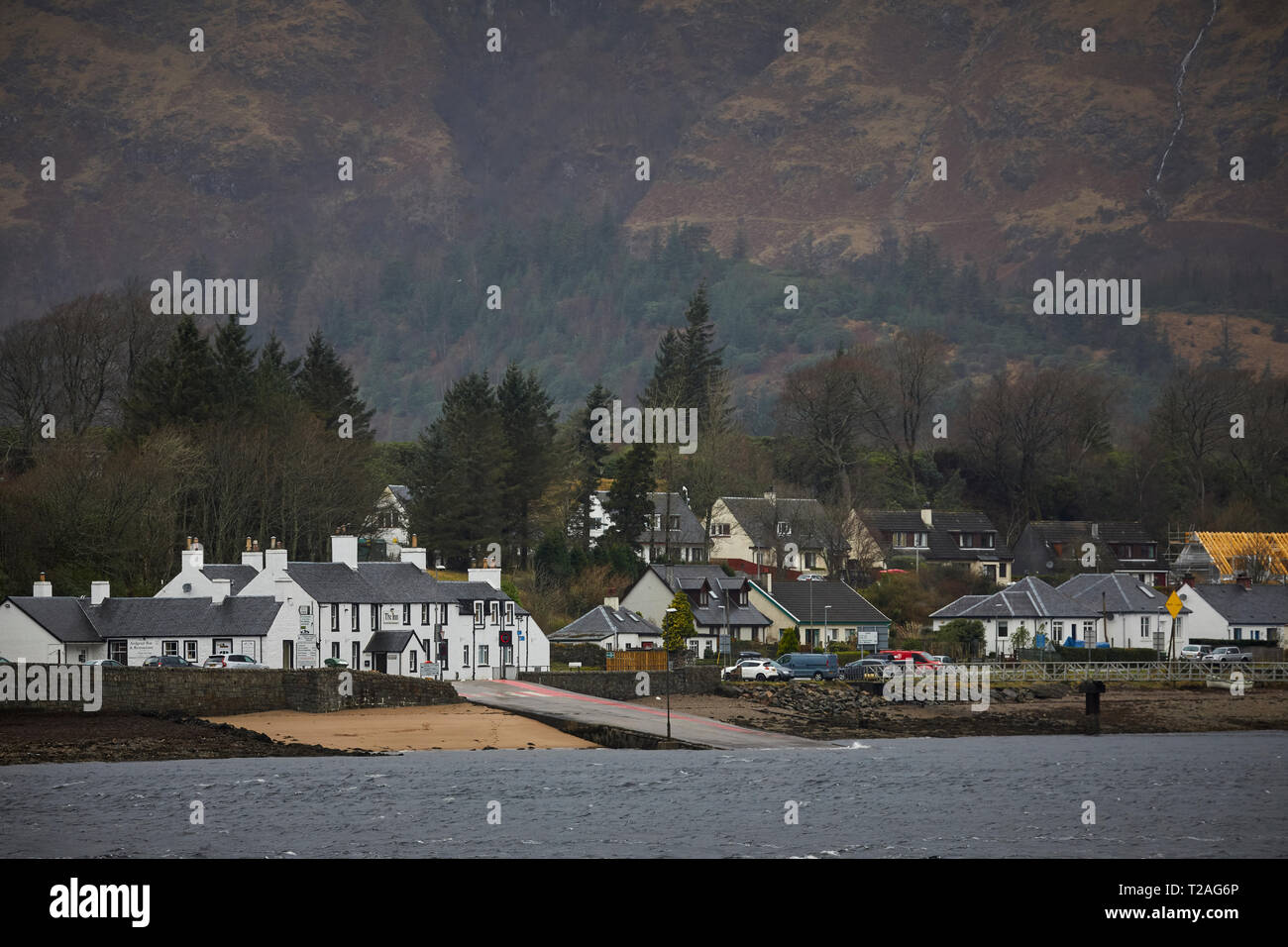 West Highlands town Fort William Nether Lochaber Ferry Terminal from ...