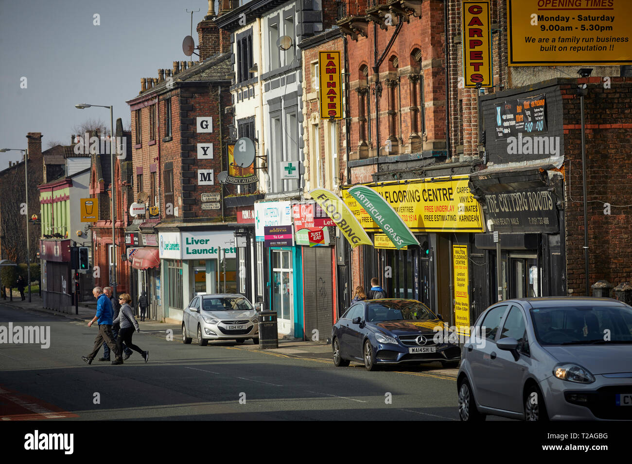 Shops on High Street, Liverpool, in Merseyside now closed and abandoned ...
