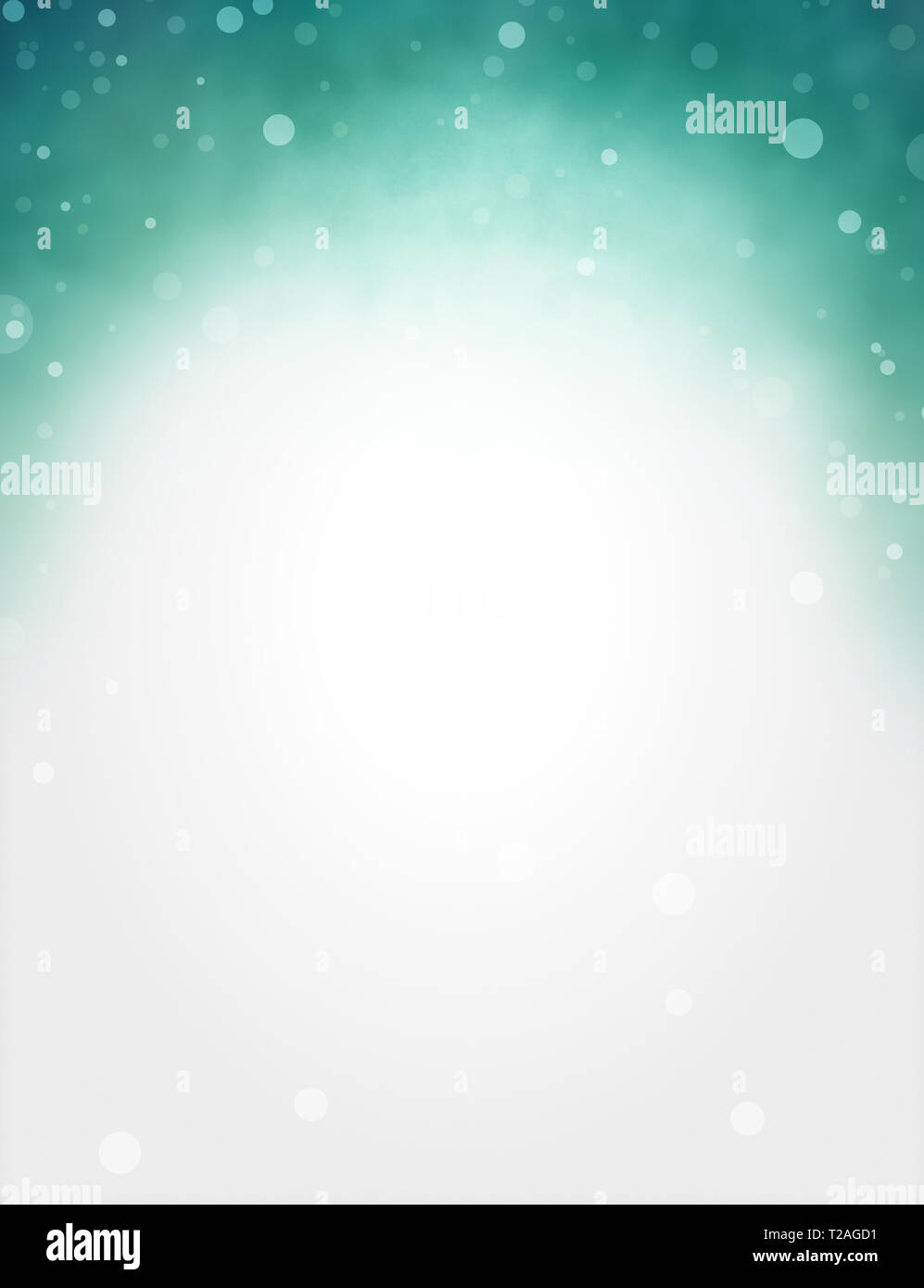 elegant white background with snowy center and soft blue green top ...