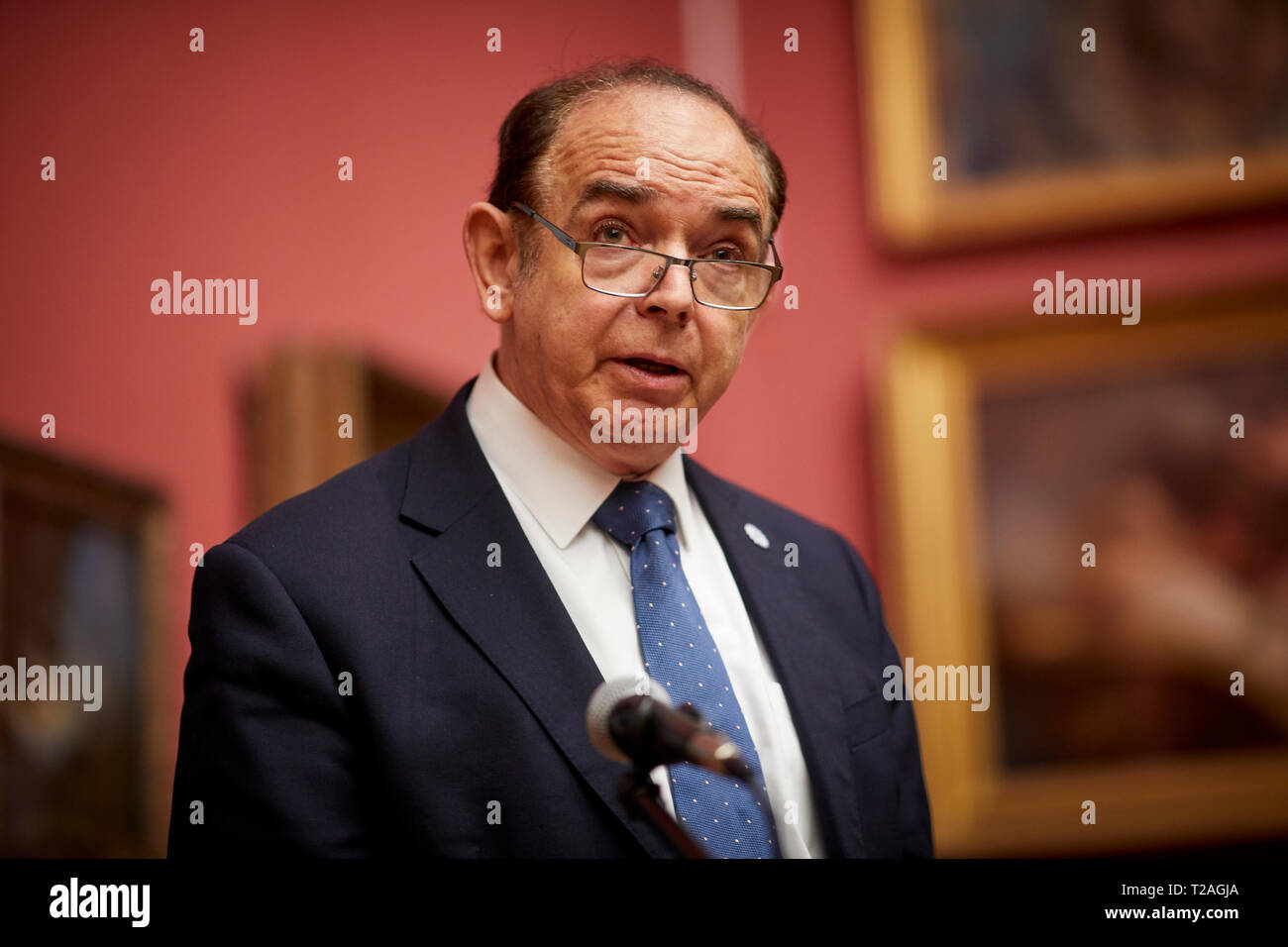 Lord (Nick) Bourne making his speech Stock Photo - Alamy