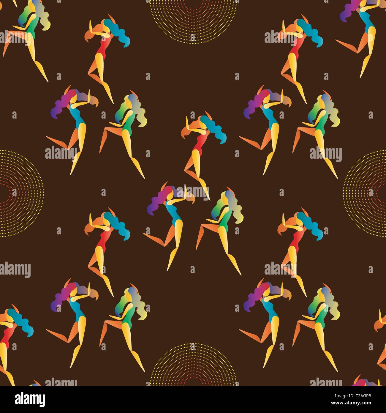 Woman dancing at rave Stock Vector Images - Alamy