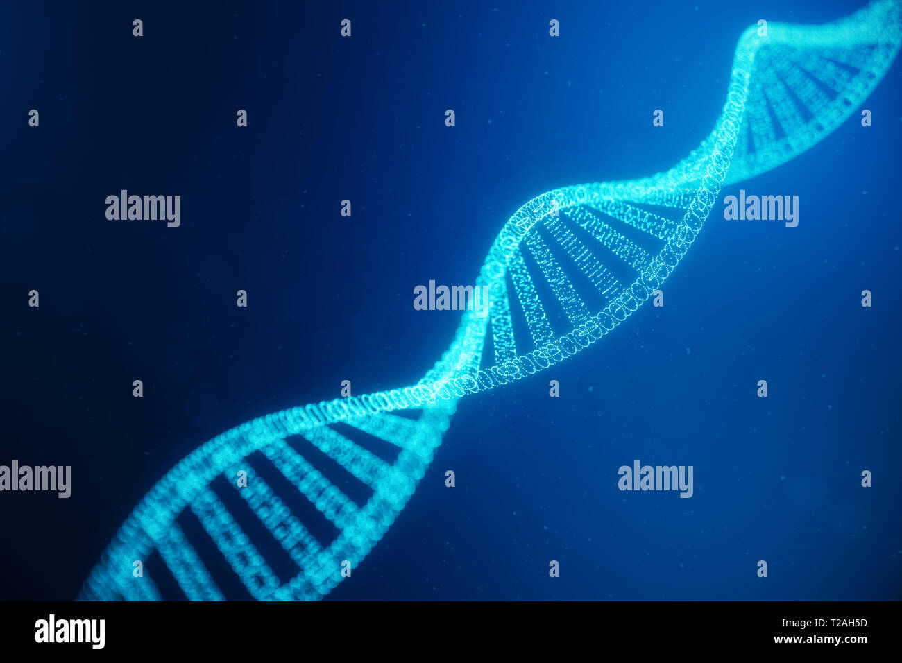 Digital DNA molecule, structure. Concept digital code human genome. DNA ...