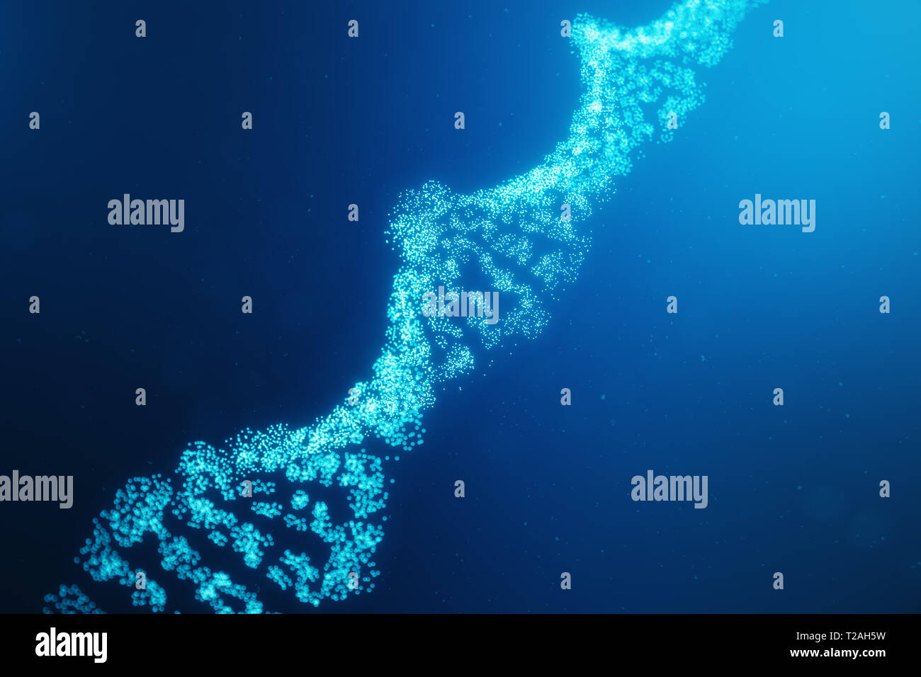 Artifical intelegence DNA molecule. Concept digital code genome ...