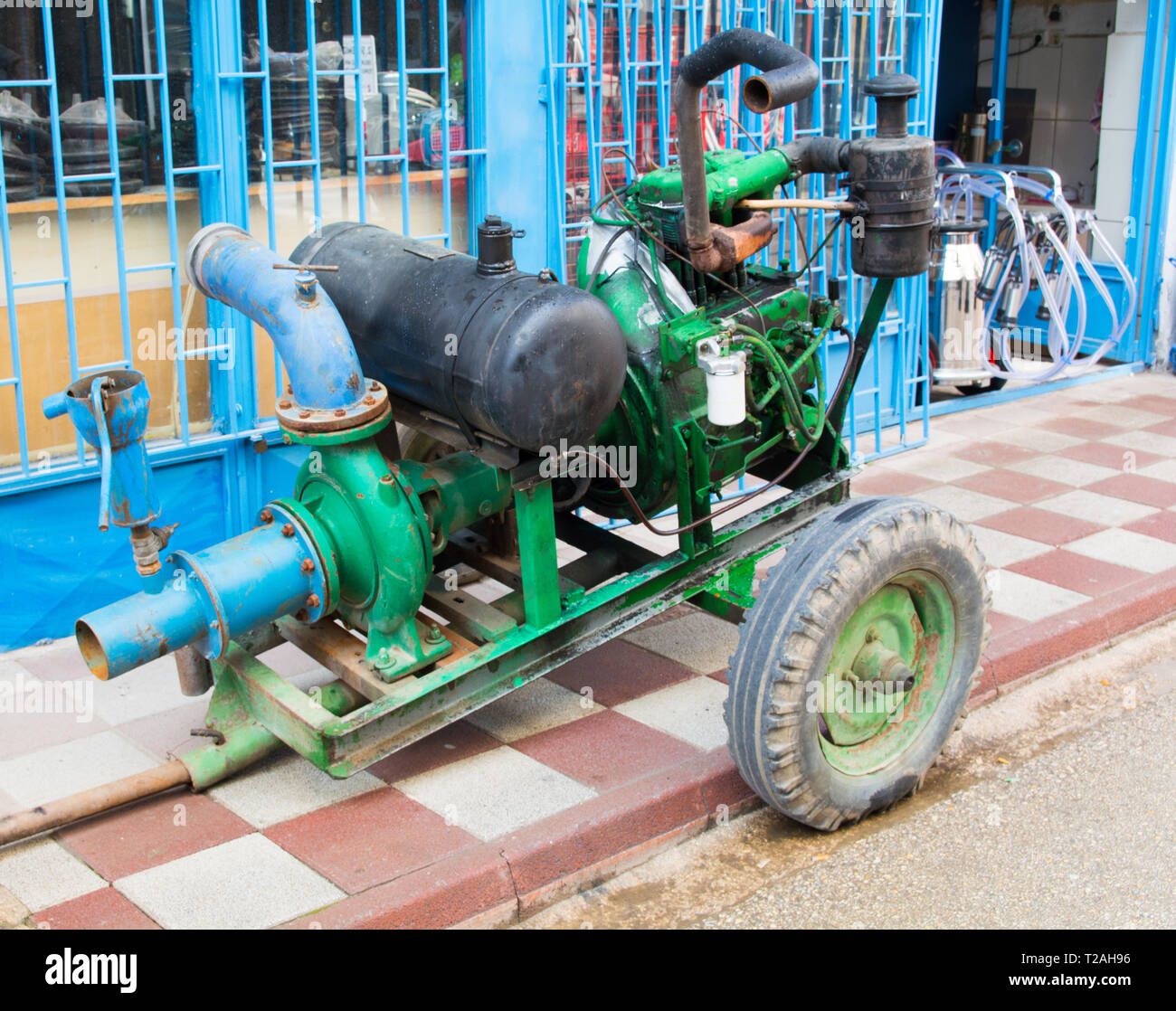tractor motor and mechanism.engine and mechanism of tractor Stock Photo ...