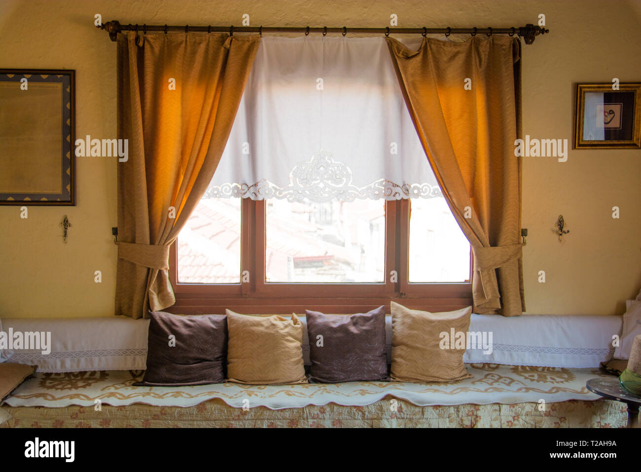 room decoration in old turkish houses. rustic turkish room design Stock ...