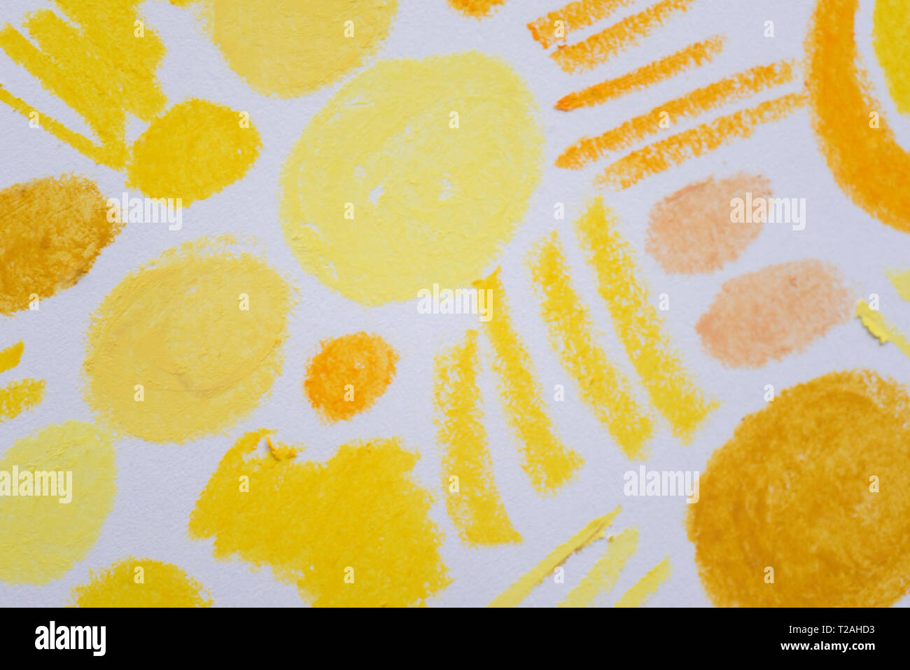 Child's yellow toned drawing Stock Photo - Alamy